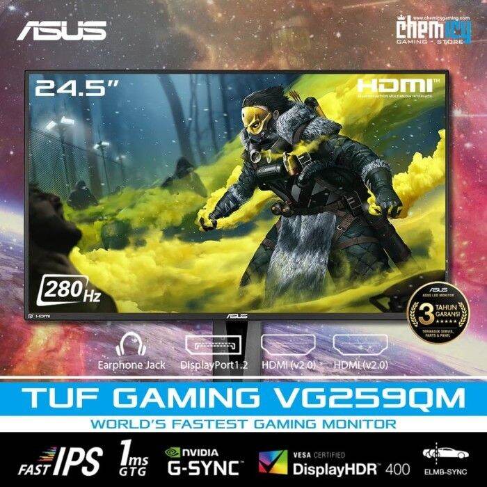 ASUS TUF VG259QM 24.5inch 280Hz 1ms Full HD G-SYNC Gaming LED Monitor ...