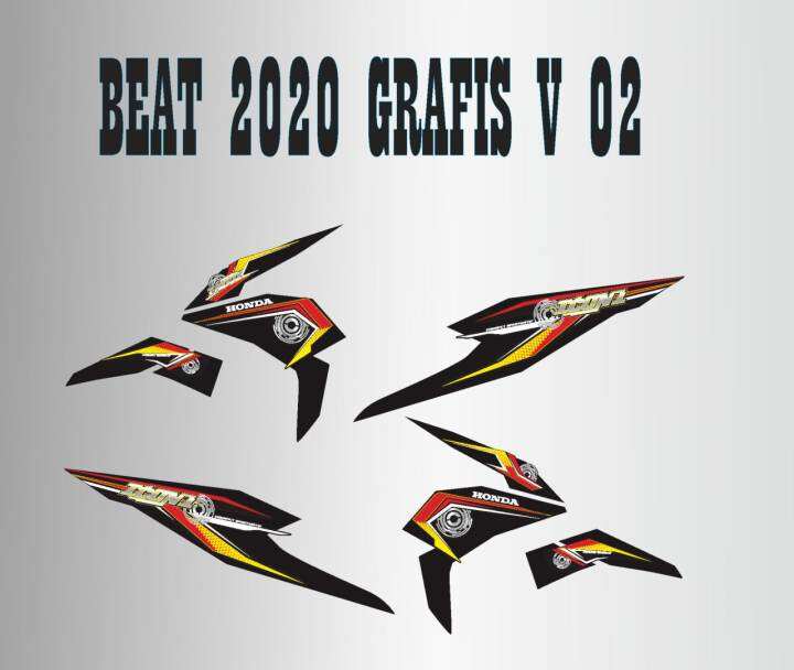 STIKER STRIPING DECAL VARIASI BEAT 2020 GRAFIS 02 ICON THAILAND ...
