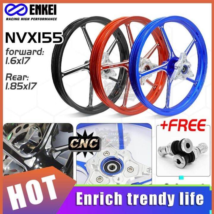 ENKEI 511/522 MAGS Aerox 155 V1 V2 Front wheel 1.6x17 Rear wheel 1 ...
