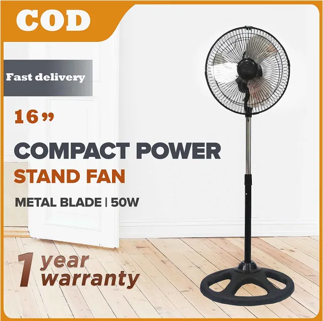 Electric Fans | L40E-KC 16" Living Fan | Black | Avesco Stand Fan with ...
