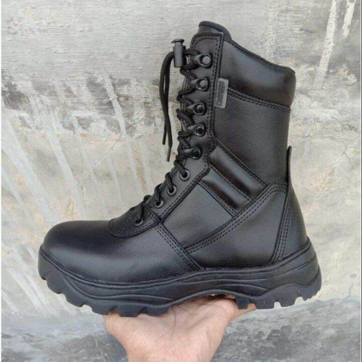 SEPATU PDL FUL KULIT JATAH TNI AD SEPATU PDL POLISI SATPOL PP SEPATU ...