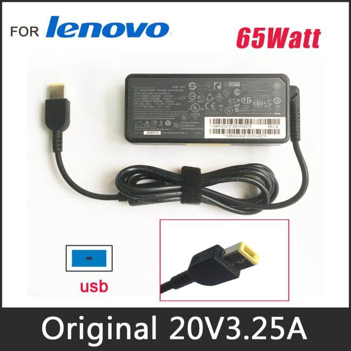 Genuine 65W Laptop Charger Power Cord Ac Adapter for Lenovo ThinkPad ...