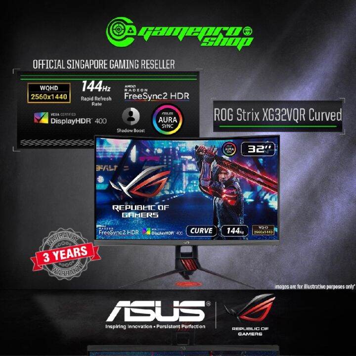 ASUS ROG Strix XG32VC Gaming Monitor – 31.5 inch WQHD (2560 x 1440 ...