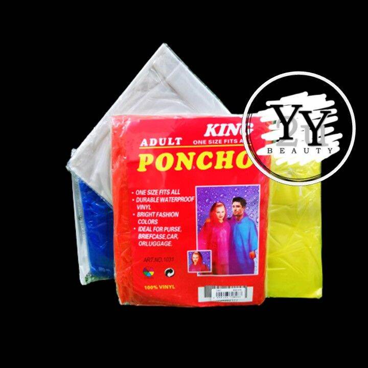 Adult Disposable Poncho Rain Coat Baju Hujan Poncho Plastik Pakai Buang ...