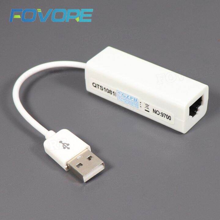 FOVORE USB แบบพกพาที่2.0ไปยัง RJ45การ์ดเน็ตเวิร์ก10Mbps USB ไมโคร USB ...