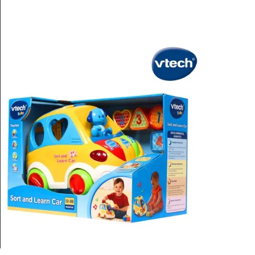 Vtech Sort And Learn Car ของเล่น รูปรถยนต์ สีเหลือง พร้อม ตุ๊กตาน้องหมา ...