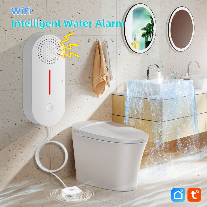 【Elewings】Tuya WIFI Water Leak Sensor Wireless Flooding Detector Water ...