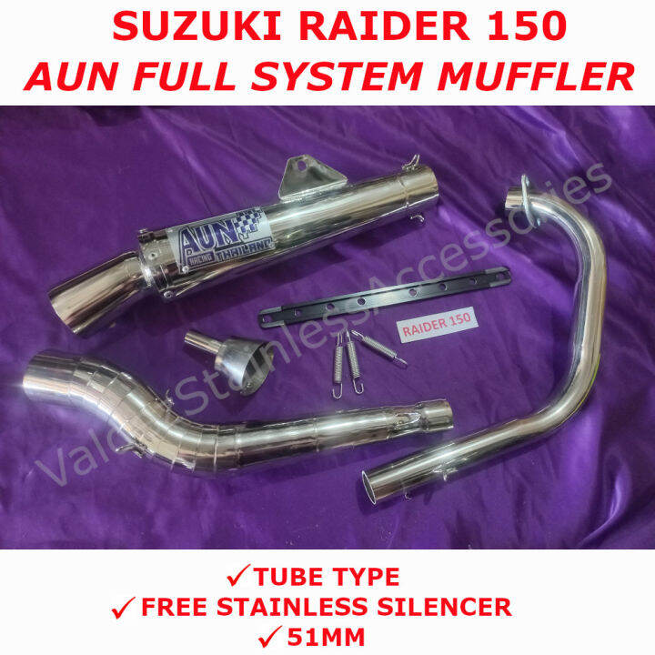 SUZUKI RAIDER 150 CARB MODEL , New Full System Open Muffler AUN ...