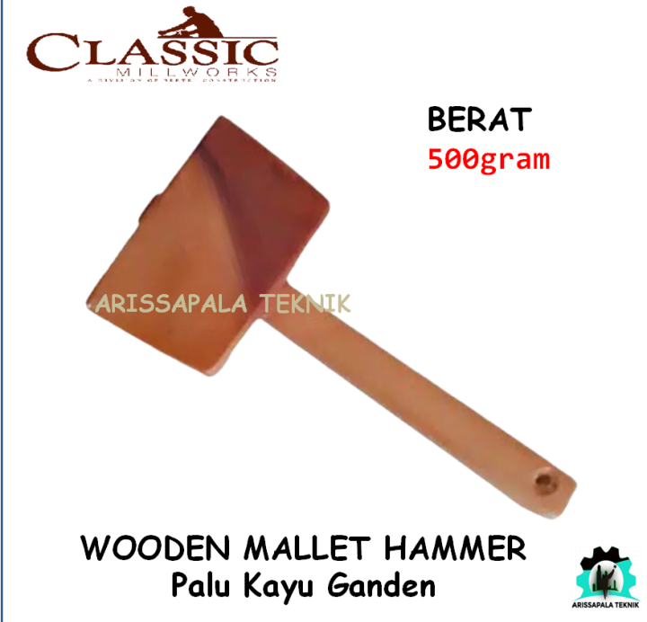 Wooden Mallet Palu Kayu Ganden Palu Ukir Kerajinan Kulit Carving Hammer ...