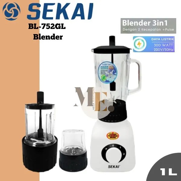Sekai BL-752GL Blender 3In1 kapasitas 1 Liter | Lazada Indonesia