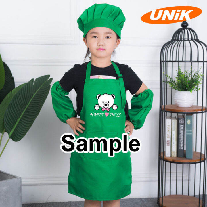 [UNIK] Children Kids Apron Kitchen Cooking Baking Art Painting / Apron ...