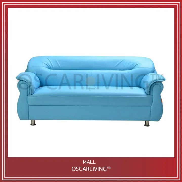 Sofa Xena 3 Seater Biru Muda Oscar KHUSUS JABODETABEK | Lazada Indonesia