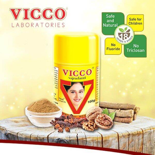 Vicco Vajrdanti Herbal Ayurvedic Tooth Powder 100g | Lazada