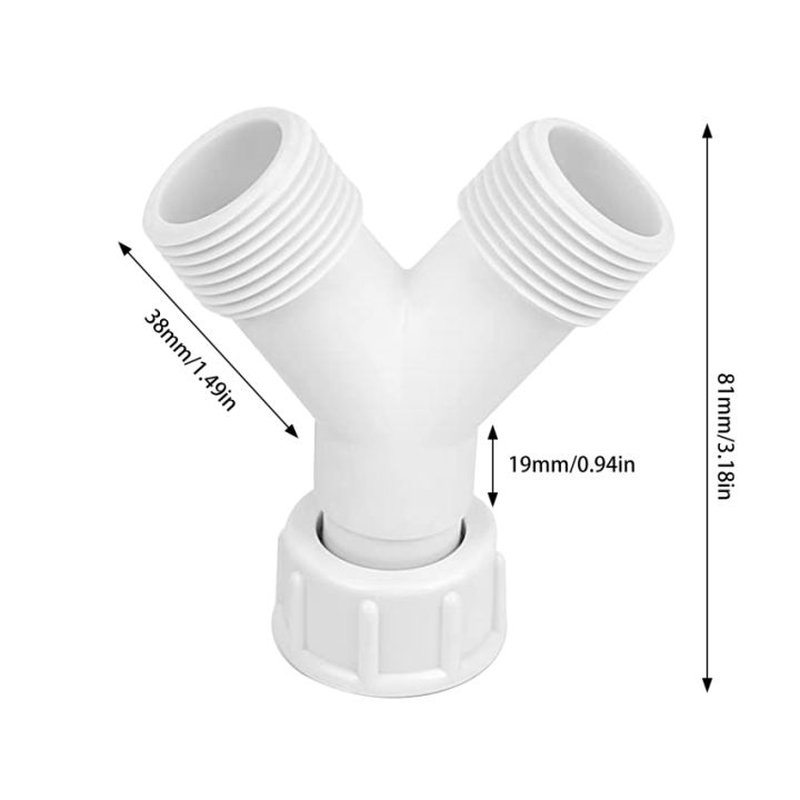 Washing machine Y type, plastic 3/4 hose connector, electrical inlet ...