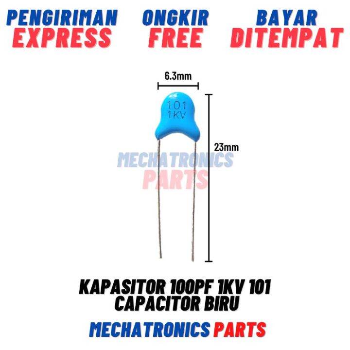 Kapasitor 100pf 1kv 101 capacitor 100 pf 1 kv Biru | Lazada Indonesia