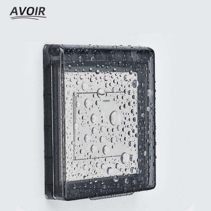 (Willie Samuel) Avoir 86ประเภทอัลตร้าบางไฟฟ้าผนังซ็อกเก็ตและสวิทช์กันน้ำฝุ่นหลักฐานกล่องป้องกัน ...