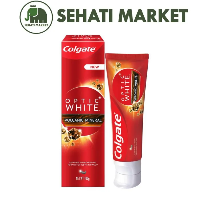 COLGATE TOOTHPASTE ODOL OPTIC WHITE VOLCANIC MINERAL 100g | Lazada ...