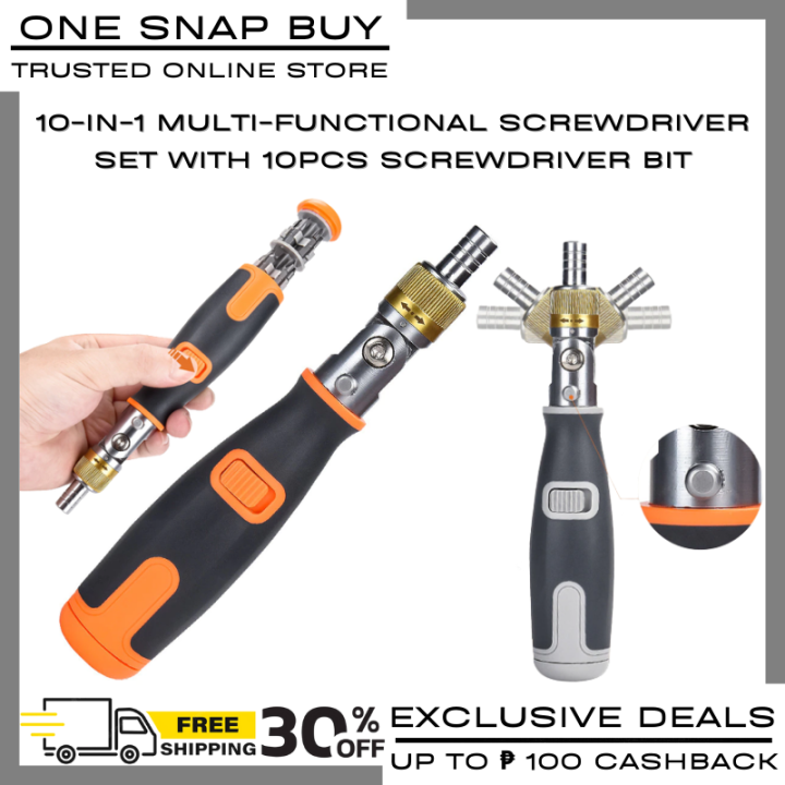 10-in-1 Multi-Functional Screwdriver Set with 10pcs Screwdriver Bit ...