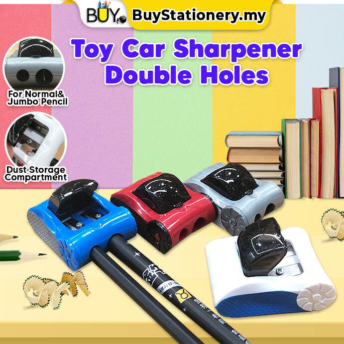 Pencil Sharpener Cute Toy Car Double Hole for Jumbo Size - (PCS) Pencil ...