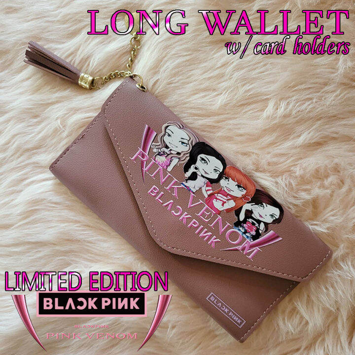 IDOL KPOP LONG WALLET CARD HOLDER BLACKPINK PINK VENOM LIMITED EDITION ...