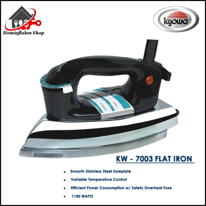 KyowaKW-7003 Flat Iron 1100 Watts Stainless Steel Sole Plate | Lazada PH