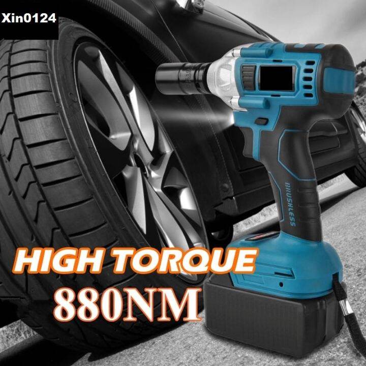 Senda Electric Cordless Brushless Impact Wrench 288VF 3000rpm Ratchet Driver Socket Torque 880N ...