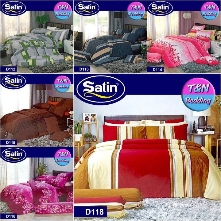 💎TeeBed💎 Satin ชุดผ้าปู+ผ้านวม 3.5 /5 / 6 ฟุต ซาติน ลาย D112 D113 D114 D115 D116 D118 #Satin2017 ...