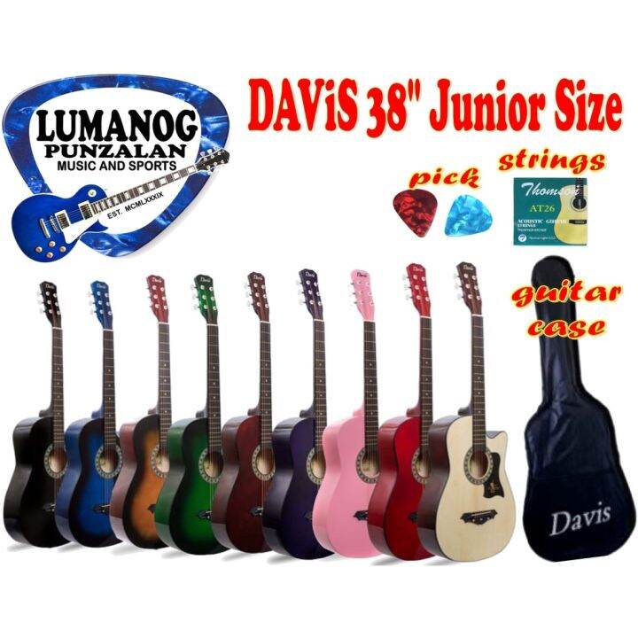 Davis 38 Junior Acoustic Guitar Freebies | Lazada PH