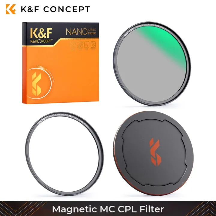 K&F Concept Magnetic CPL Lens Filter Set CPL Filter + Filter Adapter Ring + Lens Case | Lazada.co.th