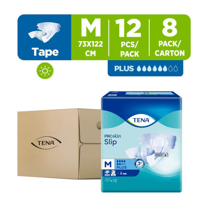 TENA PROskin Slip Plus Unisex Adult Diapers M - Case | Lazada Singapore