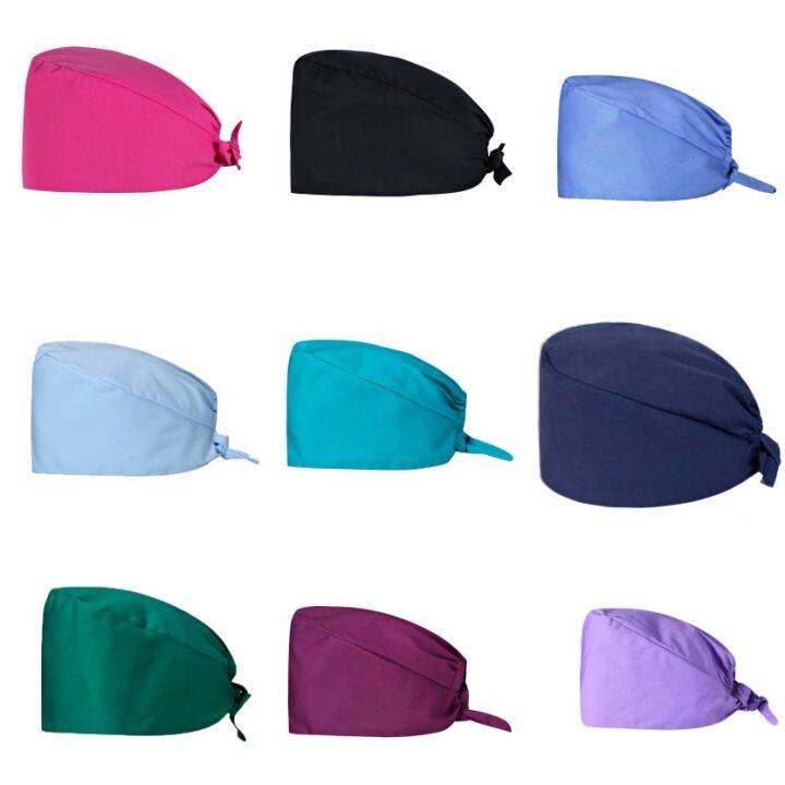 ☸卍 Nurse doctor cap solid color surgical cap female nurse doctor oral ...