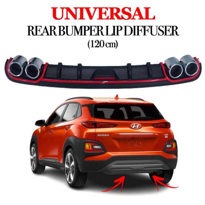 MCPA Universal 120cm Car Rear Bumper Diffusers Lip Spoiler Body Kits ...