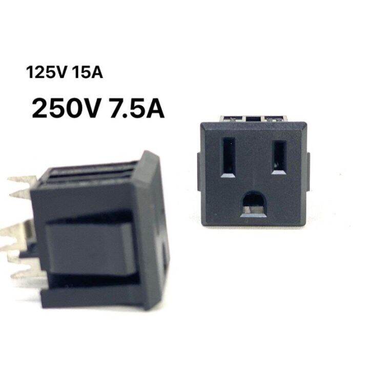 Ac Socket 3P 27x27x33mm 250V 7.5A 125V 15A AC-G10 by EDK JAPAN | Lazada ...