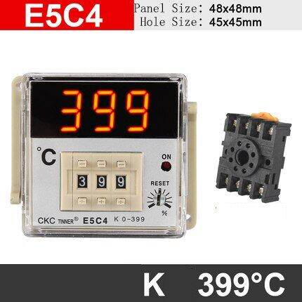 E5c4 Digital Pid Temperature Controller Ac 220v Temperature Range 0-399℃ 0-999℃ K Input Degree ...