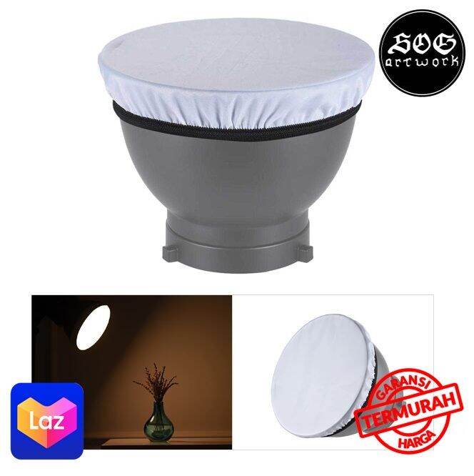 Light Soft White Diffuser Kain untuk 7 "180mm Standar Reflektor Strobe ...