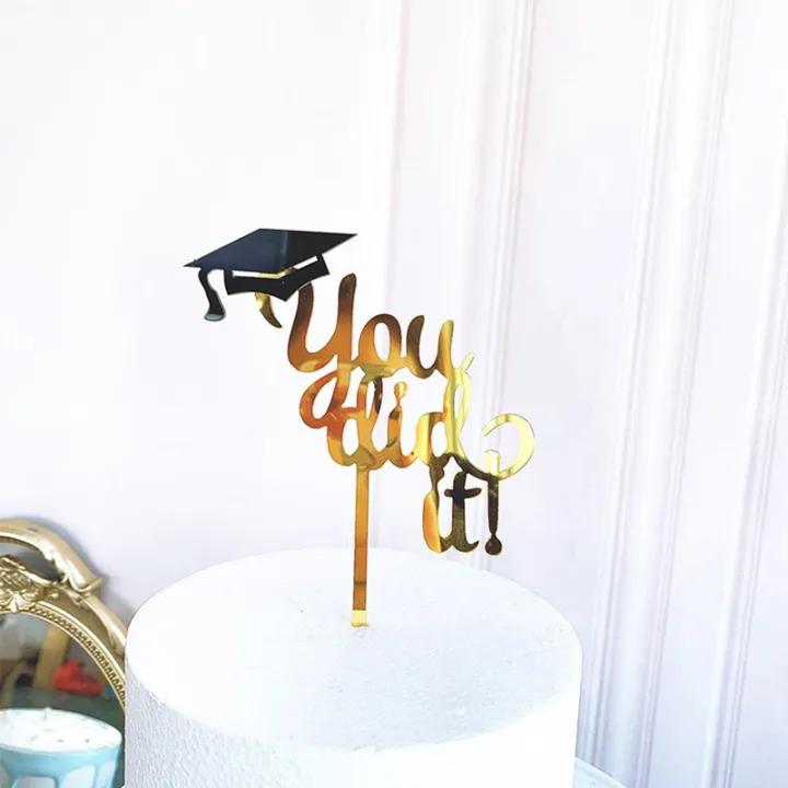 ️YS Graduation Season Cake Topper For Student Graduation Party Cake ...