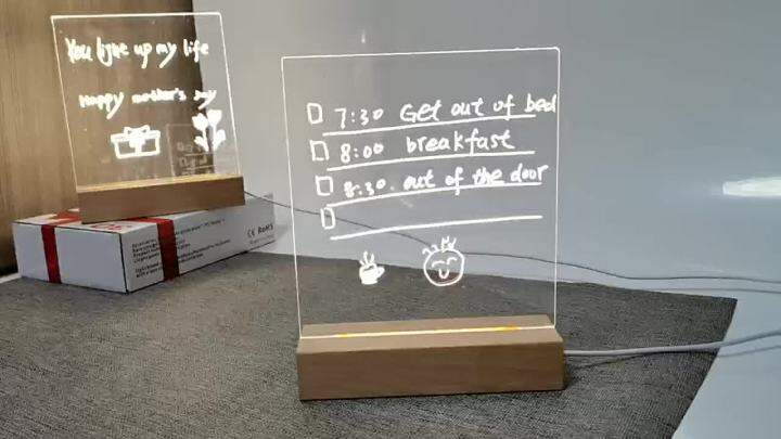 Desktop Luminous Memo Note Board Plug-in Type LED Light base DIY ...