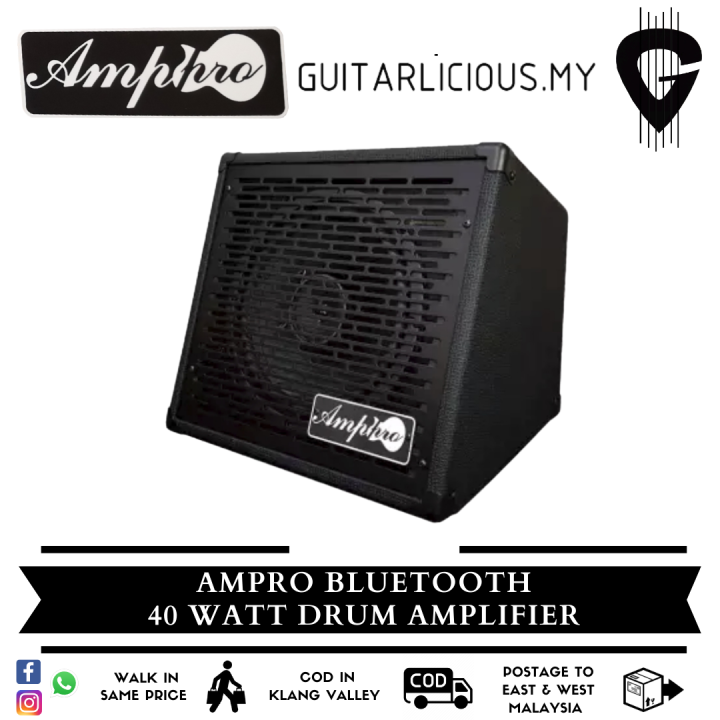 Ampro Bluetooth Electronic Drum Amplifier 40 Watts (40w / EDB-40)Ampro Bluetooth Electronic Drum ...