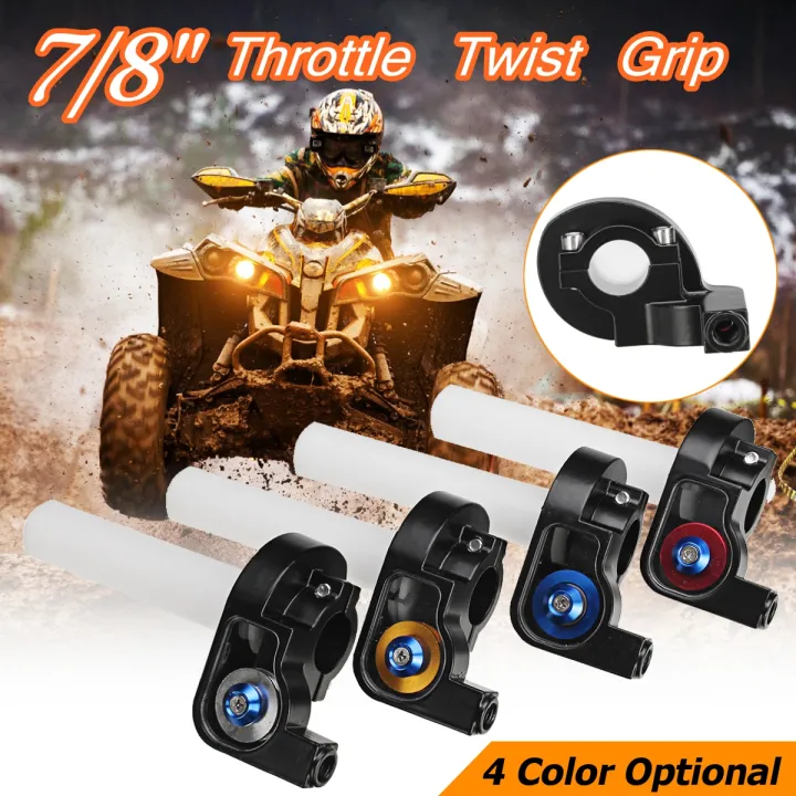 7/8" Motorcycle Handlebar Throttle Control Twist Grip Handle Levers ...
