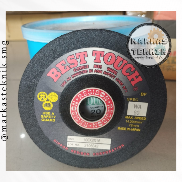 NIPPON RESIBON Batu Gerinda Fleksibel BEST TOUCH 4" WA 60 | Lazada ...