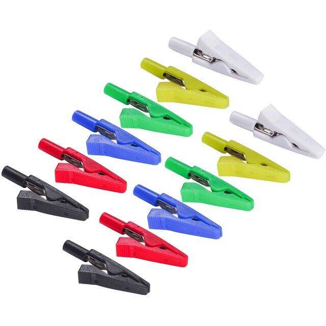 Cleqee P2009 6colors Full Insulated Crocodile Clip Connect 2mm Banana ...