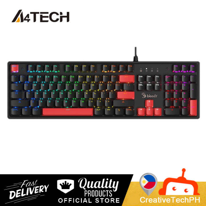 A4Tech Bloody S510N RGB Brown Switch USB Wired Mechanical Gaming Keyboard | Lazada PH