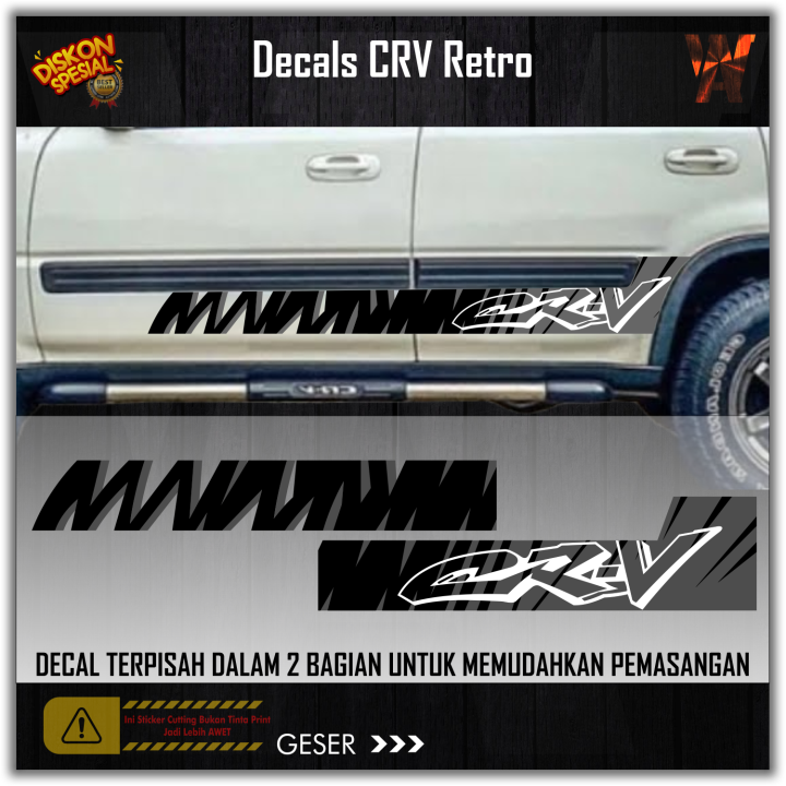 Cutting Sticker CRV Gen 1 RD1 Model Retro Untuk Body Samping | Lazada ...