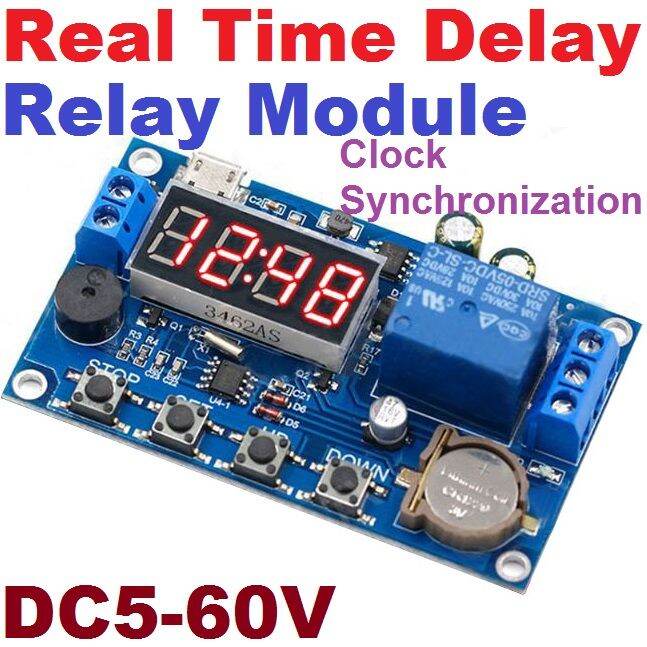 Dc5 60v Switch Control Module Real Time Timing Delay Timer Relay Module Clock Synchronization