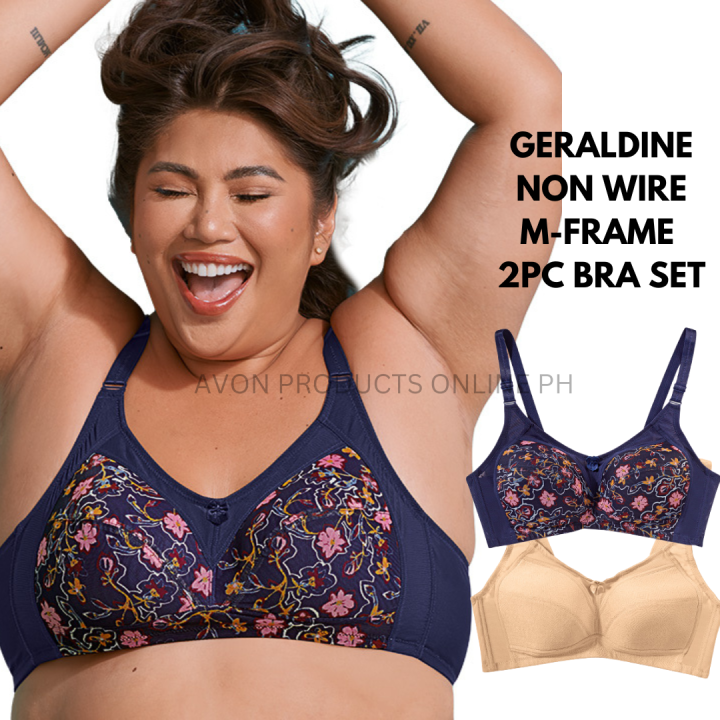 Avon Bra ¬ GERALDINE Non Wire M- Frame 2 pc Bra Set | Lazada PH