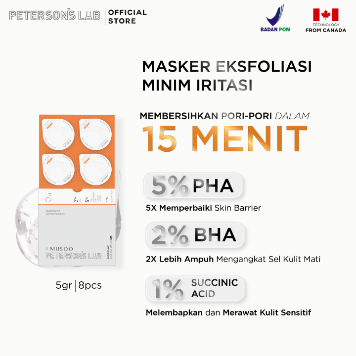 Peterson's Lab - 1 Pc Acneclar Acid Trio Mask Pro with 2% BHA (5g x ...