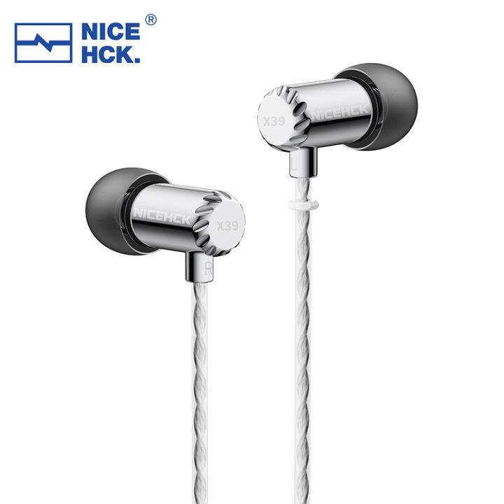 NiceHCK X39 3.5mm L Plug HIFI Wired In-Ear Earphone Mini 6mm Titanium Plated Dynamic Earbud HD ...