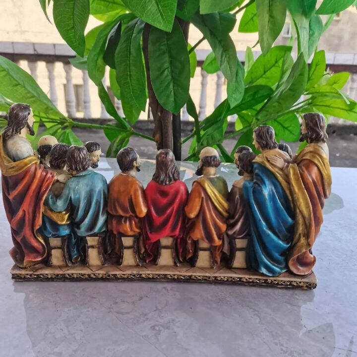 Resin The Last Supper Decorative Statue Jesus and The 12 Disciples for ...