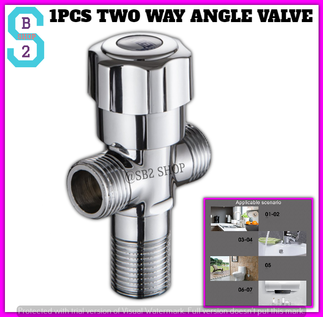 SB2-0710 Chicago Two Way Angle Valve (1/2x1/2x1/2) Stainless Angle ...