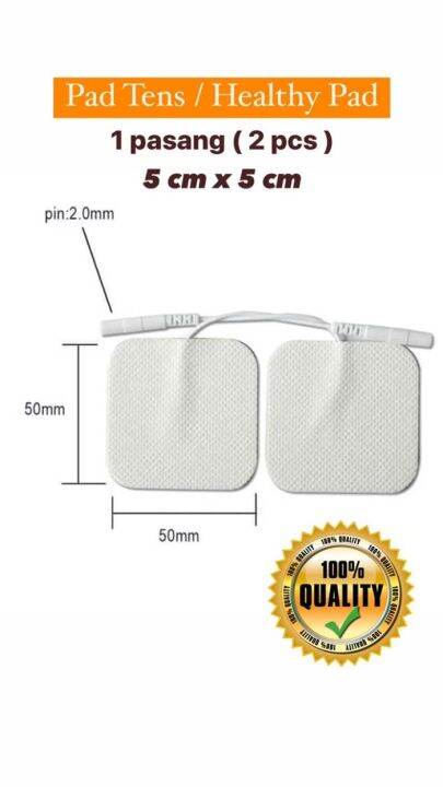 TERMURAH Pad elektroda tens alat medis pijat terapi tensi tubuh 5cmx5cm ...
